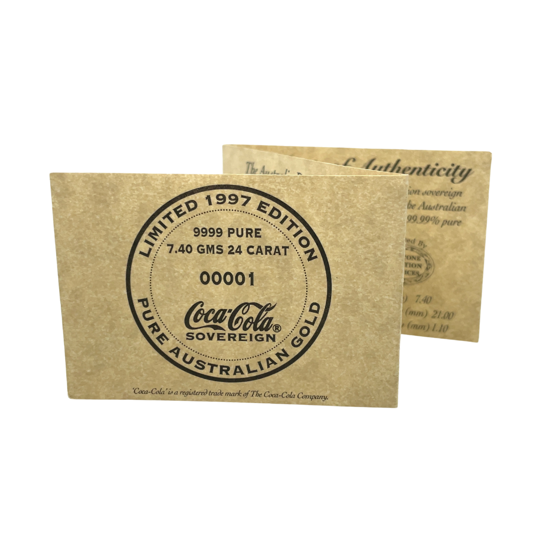 Coca Cola Limited Edition Gold Coin (1997) – HQJ Gold Exchange Melbourne